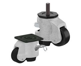 Casterdepot Leveling Casters - Nylon Wheel - Ratchet Adjustment ...